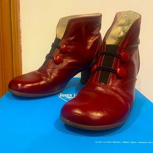 John Fluevog | Shoes | Fluevog Burgundy Red Leather Operetta Boots W 9 ...